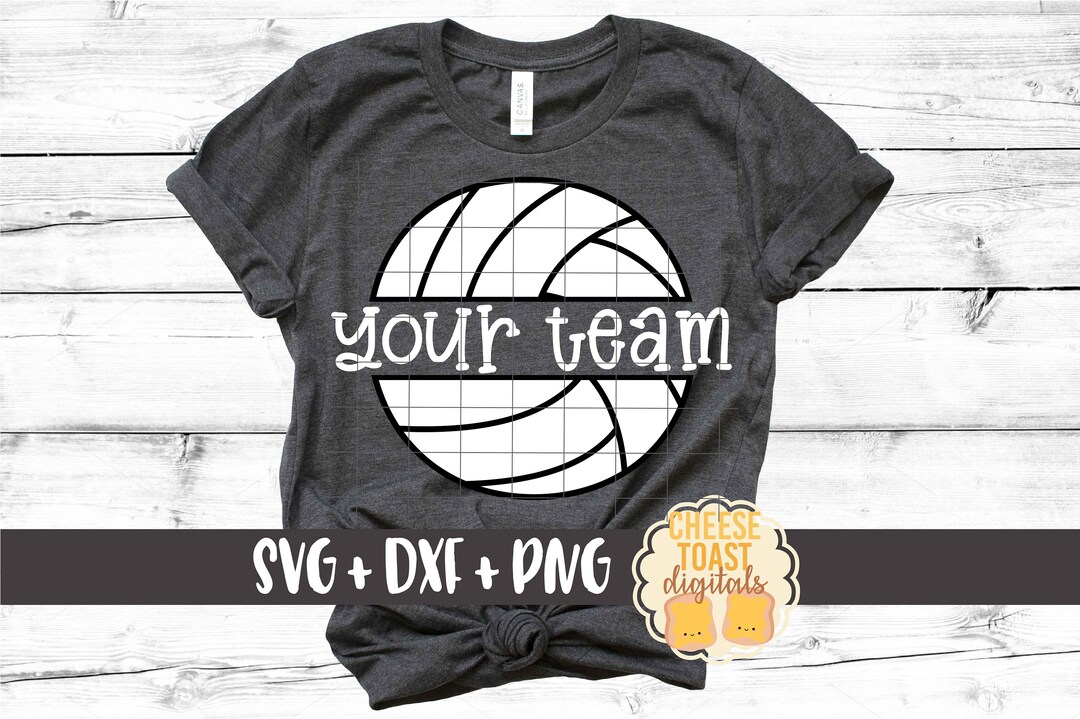 Split Volleyball Monogram SVG PNG DXF Cut Files, Volleyball Svg ...