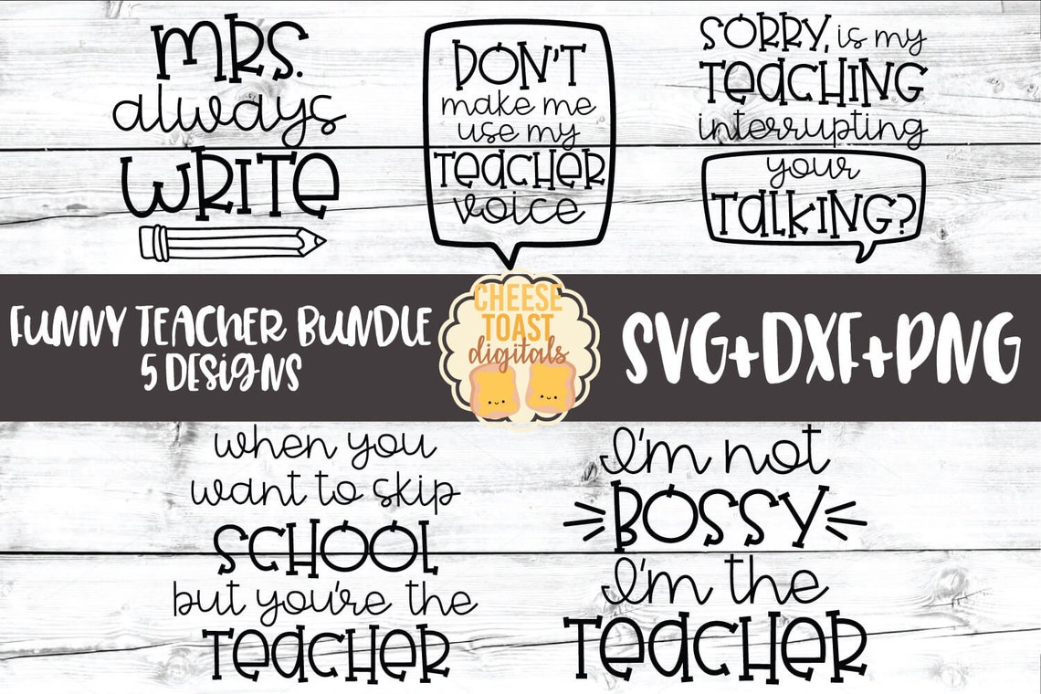 Funny Teacher SVG Bundle, Funny Teacher Shirt, School Teacher Design ...