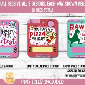 Valentine's Day Money Cards, Printable Card, Money Card, Kid's ...