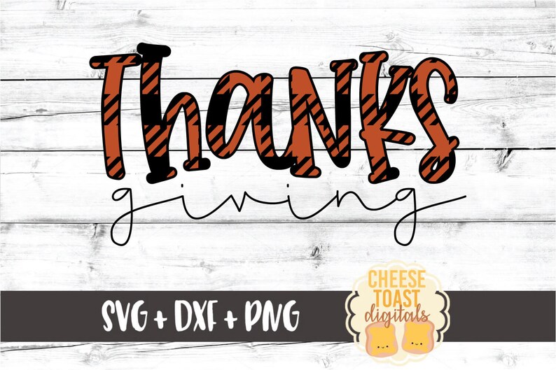 Thanksgiving SVG PNG DXF Cut File Buffalo Plaid Thanks and - Etsy