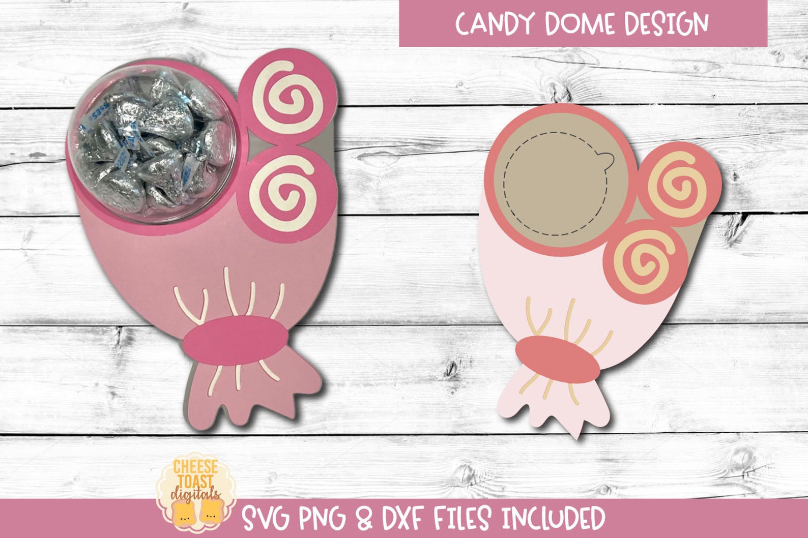 Valentine's Day Candy Dome SVG Bundle, Candy Holder SVG, Party Favor ...