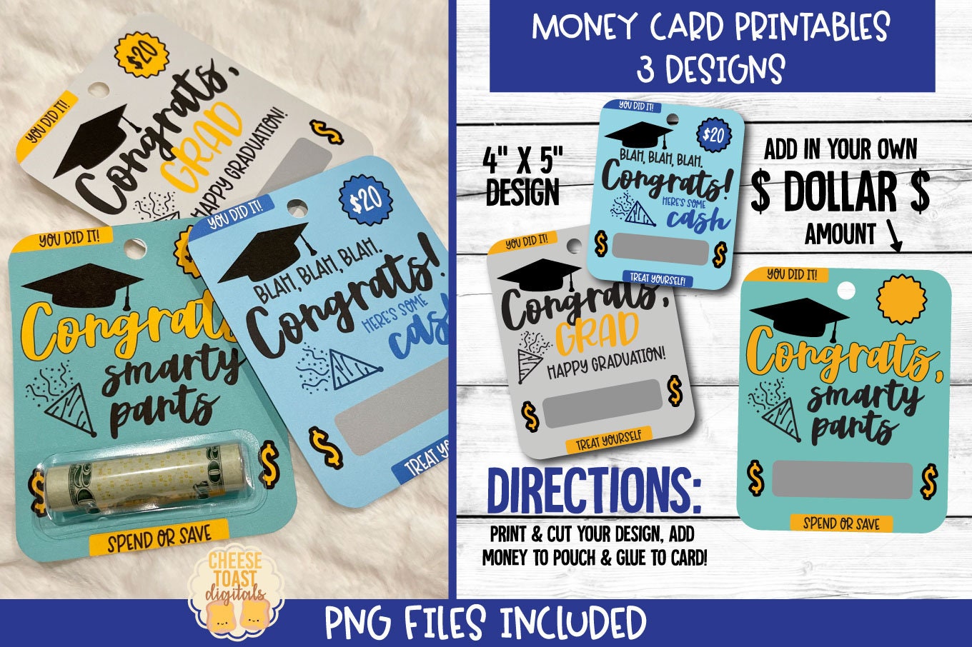 Printable Graduation Card Money Card Funny Graduation Card - Etsy