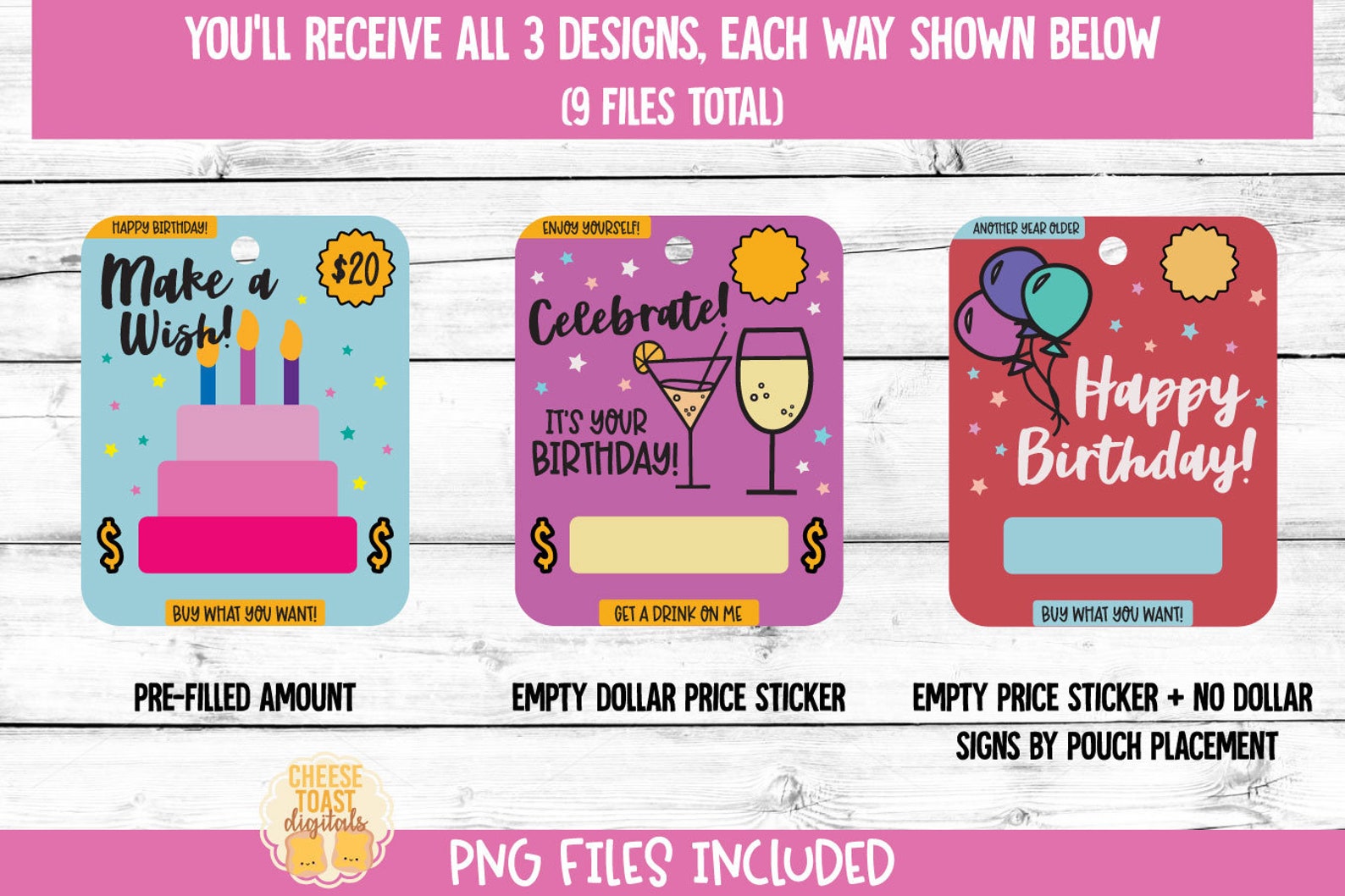 Printable Birthday Card Money Card Happy Birthday Design - Etsy