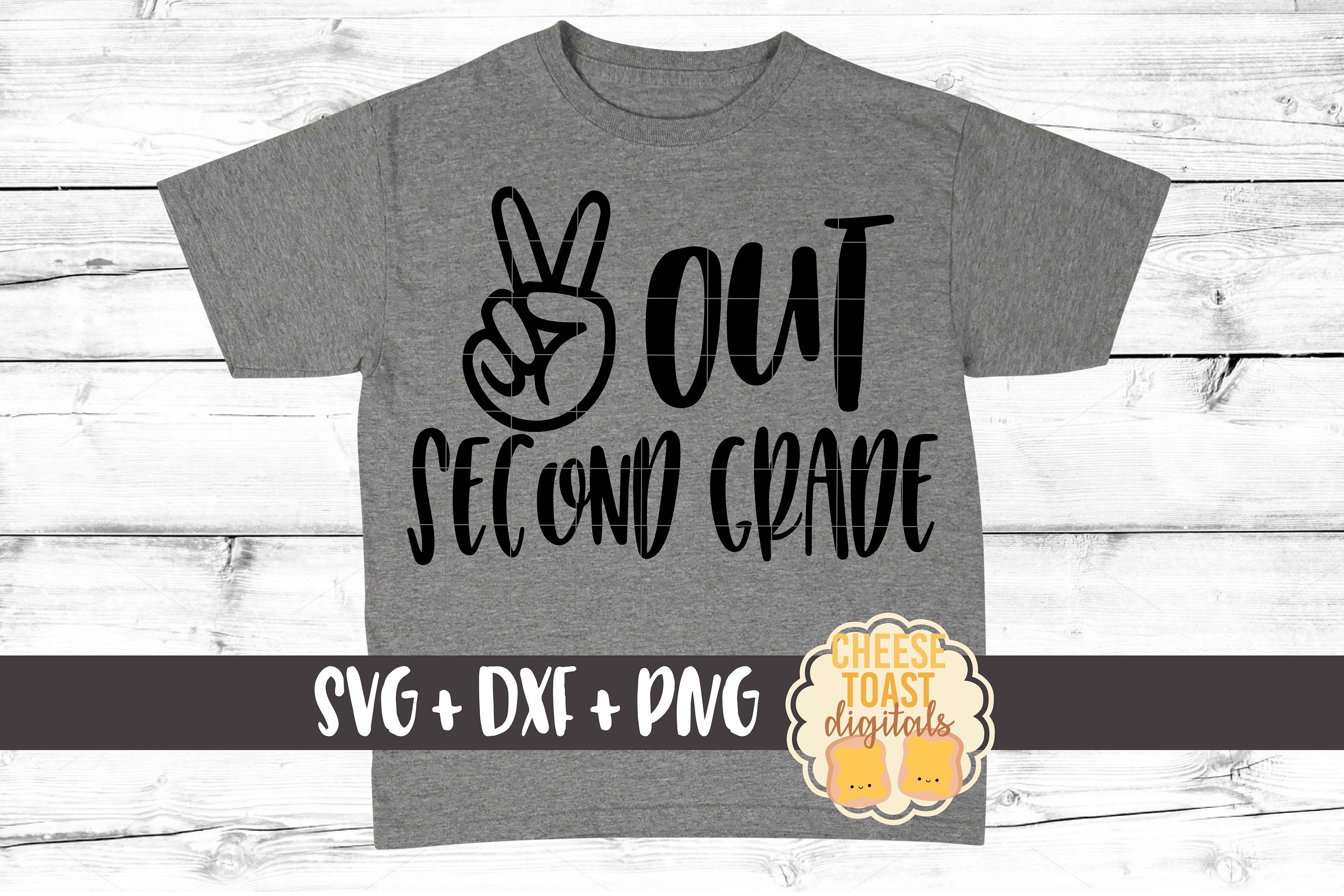 Peace Out Second Grade, End of School Svg, Last Day of Second Grade Svg ...