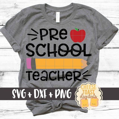 Pre-k Teacher SVG PNG DXF Cut Files Back to School Shirt - Etsy