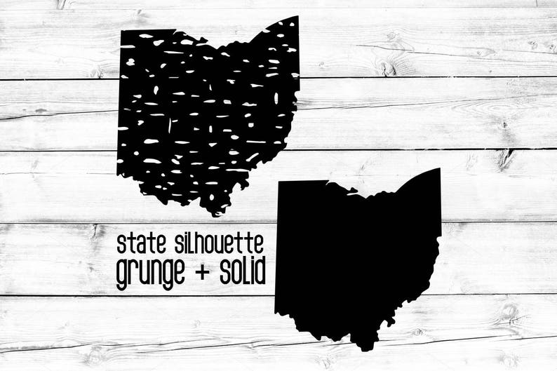 Ohio Svg Grunge State Svg Ohio Silhouette Svg Vintage - Etsy