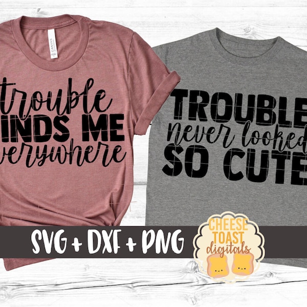 Trouble Follows Me Svg - Etsy Australia