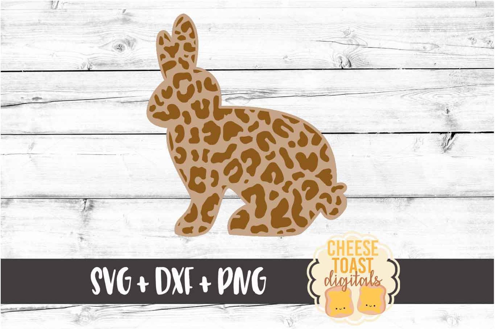 Leopard Print Bunny Svg, Bunny Svg, Easter Bunny Design, Rabbit Svg ...