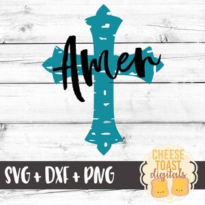 Amen With Cross Svg, Distressed Cross Svg, Amen Svg, Cross Svg ...