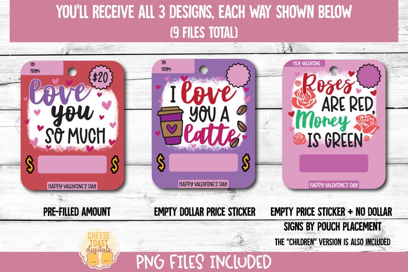 Valentine's Day Money Cards, Printable Card, Money Card, Valentine ...