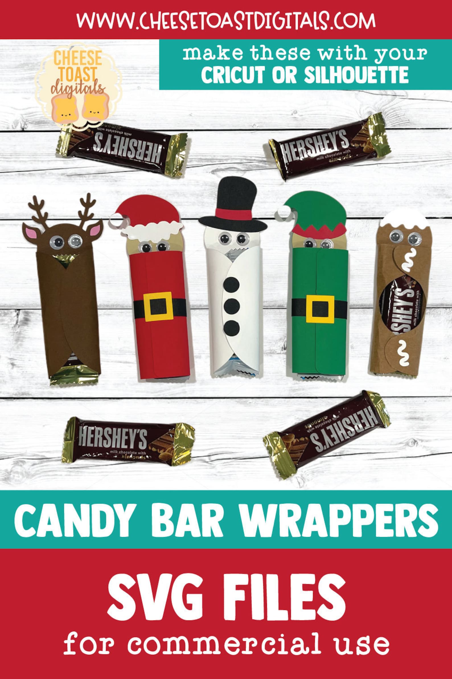 Christmas Candy Bar Wrapper SVG Bundle Christmas Party Favor - Etsy