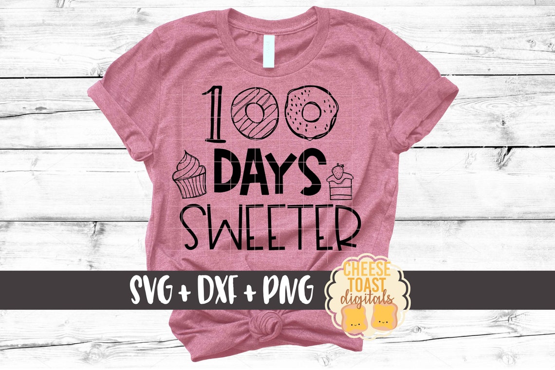100 Days Sweeter Svg, 100 Days of School Shirt, Cupcake Svg, School Svg ...