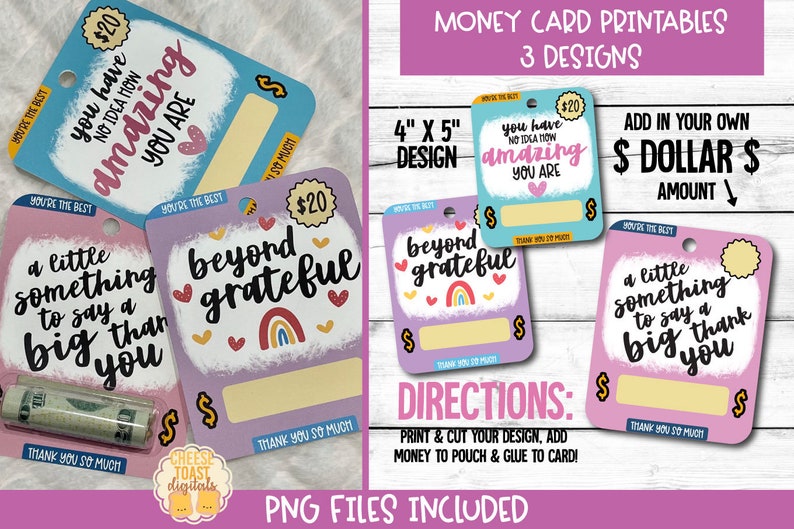 Money Card Mega Bundle Vol 1 Printable Money Holder Card - Etsy