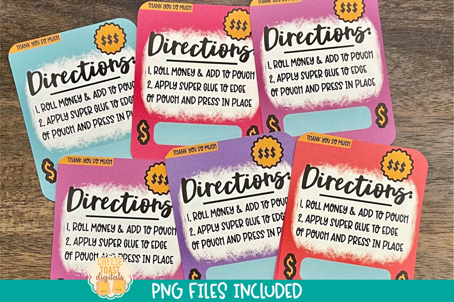 Printable Money Card Directions, Money Card Instructions, Money Card ...