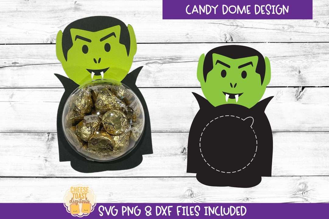 Vampire Candy Dome SVG, Halloween Candy Paper Ornaments SVG, Halloween ...