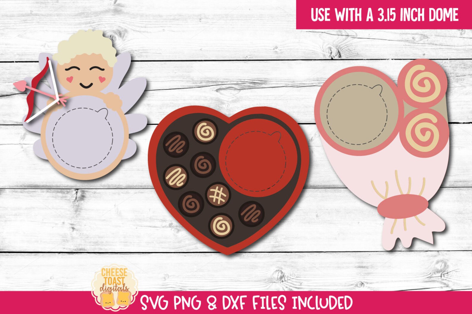 Valentine's Day Candy Dome SVG Bundle Candy Holder SVG - Etsy