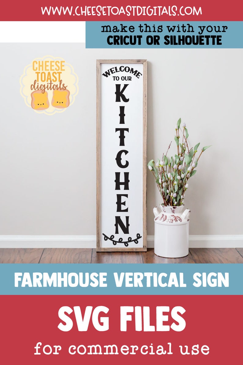 Welcome to Our Kitchen SVG PNG DXF Vertical Home Sign Svg | Etsy