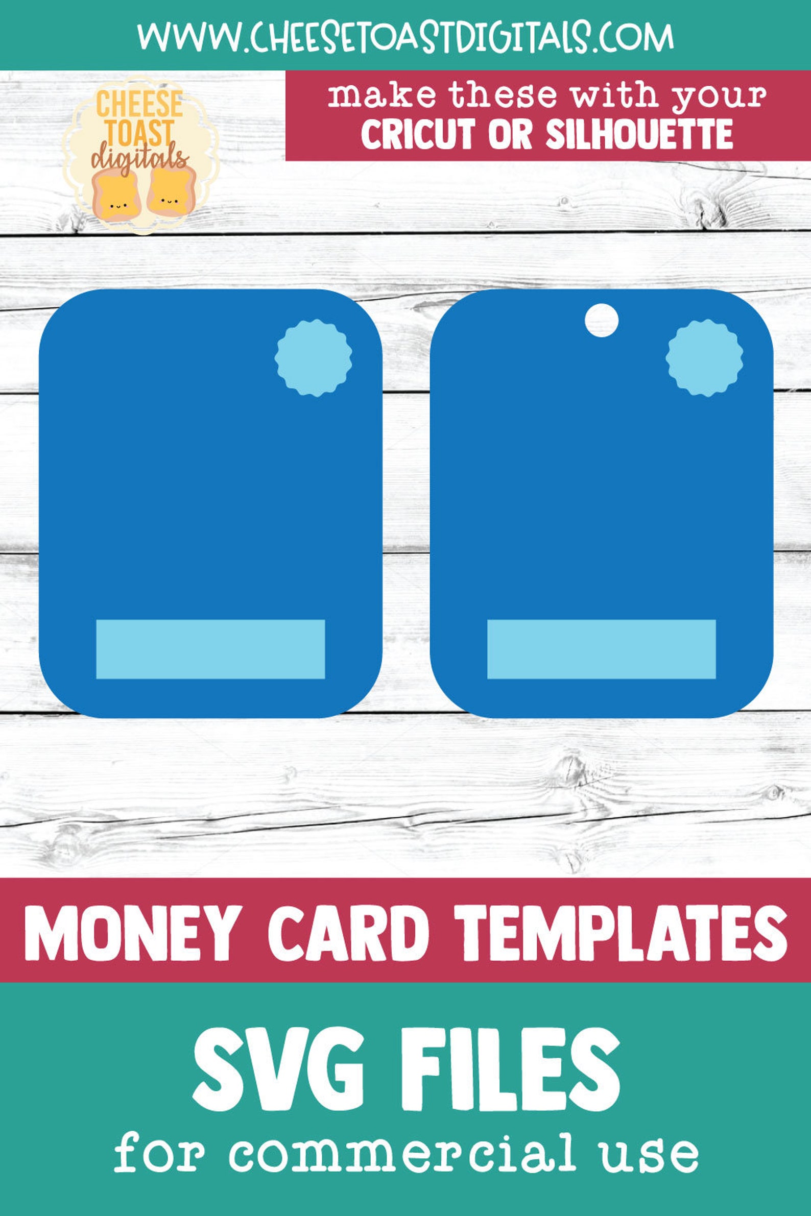 Blank Money Card Template SVG Create Your Own Money Holder - Etsy