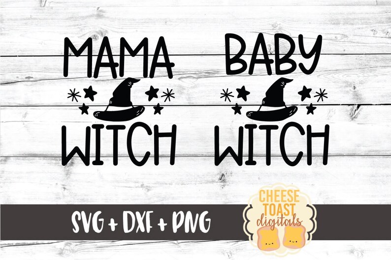 Mama Witch | Baby Witch SVG PNG DXF Cut Files, Mommy and Me Svg ...