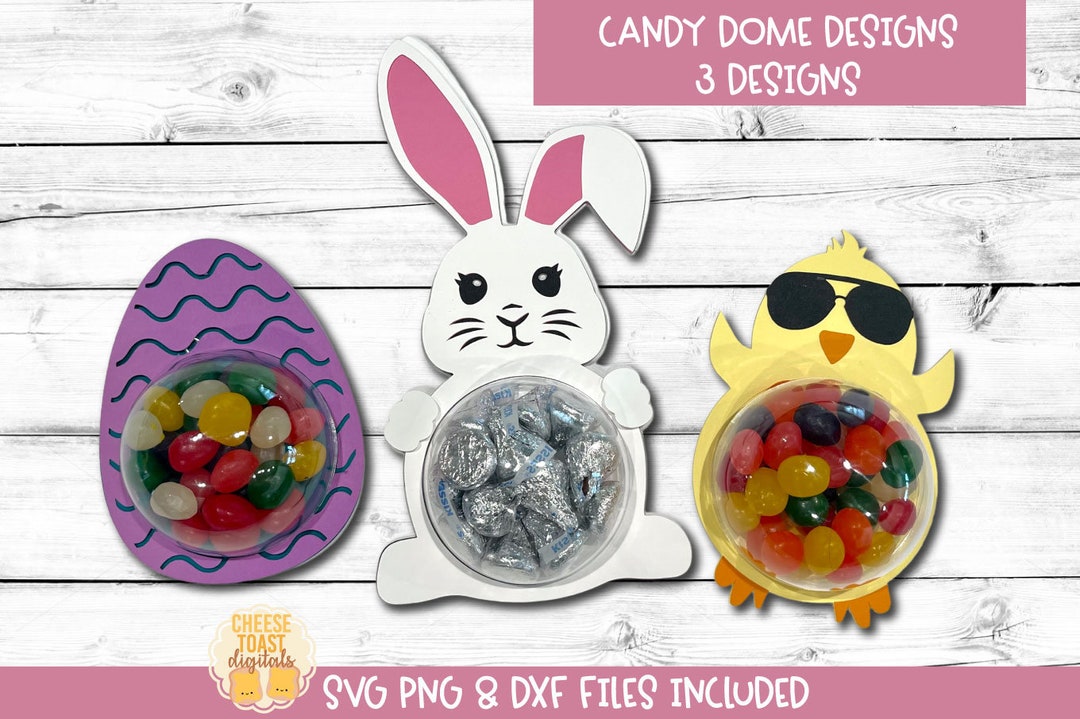 Easter Candy Dome SVG Bundle, Candy Holder SVG, Party Favor, Easter ...