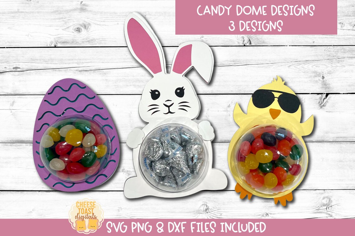 Easter Candy Dome SVG Bundle Candy Holder SVG Party Favor - Etsy