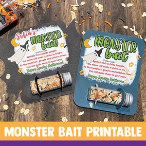 Monster Bait Card PNG, Halloween Printable Card PNG File, Fall Magic ...