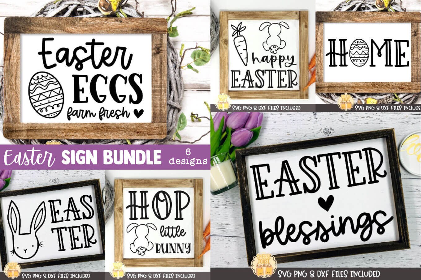 Easter Sign SVG Bundle Easter Svg Easter Bunny Svg Easter - Etsy