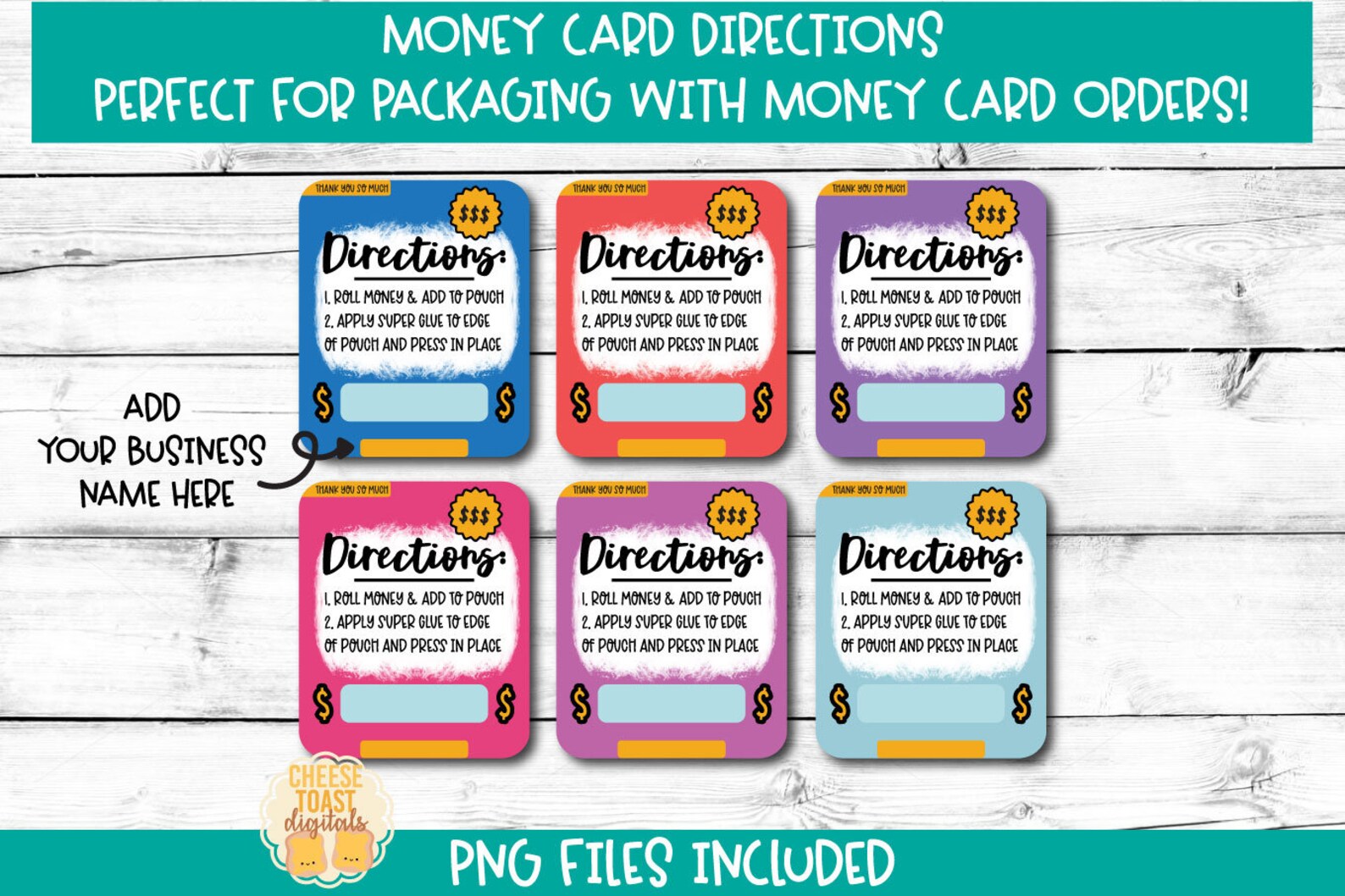 Printable Money Card Directions Money Card Instructions - Etsy