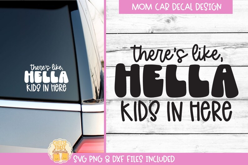 Mom Car Decal SVG Bundle, Funny Mom Sayings for Vinyl Car Stickers ...