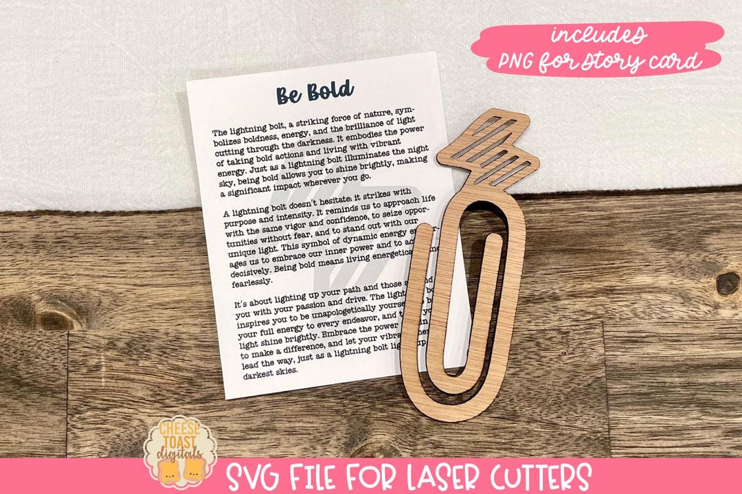 Be Bold - Story Card Bookmark SVG, Large Paperclip Svg, Kid Paperclip ...