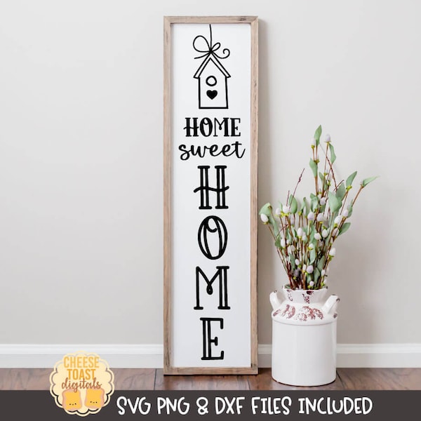 Vertical Home Sweet Home Svg - Etsy