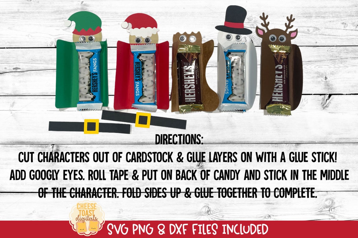 Christmas Candy Bar Wrapper SVG Bundle Christmas Party Favor - Etsy