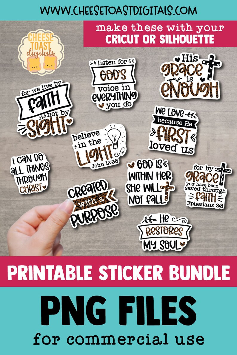 Christian Stickers Vol 2 10 Downloadable Leopard Print - Etsy