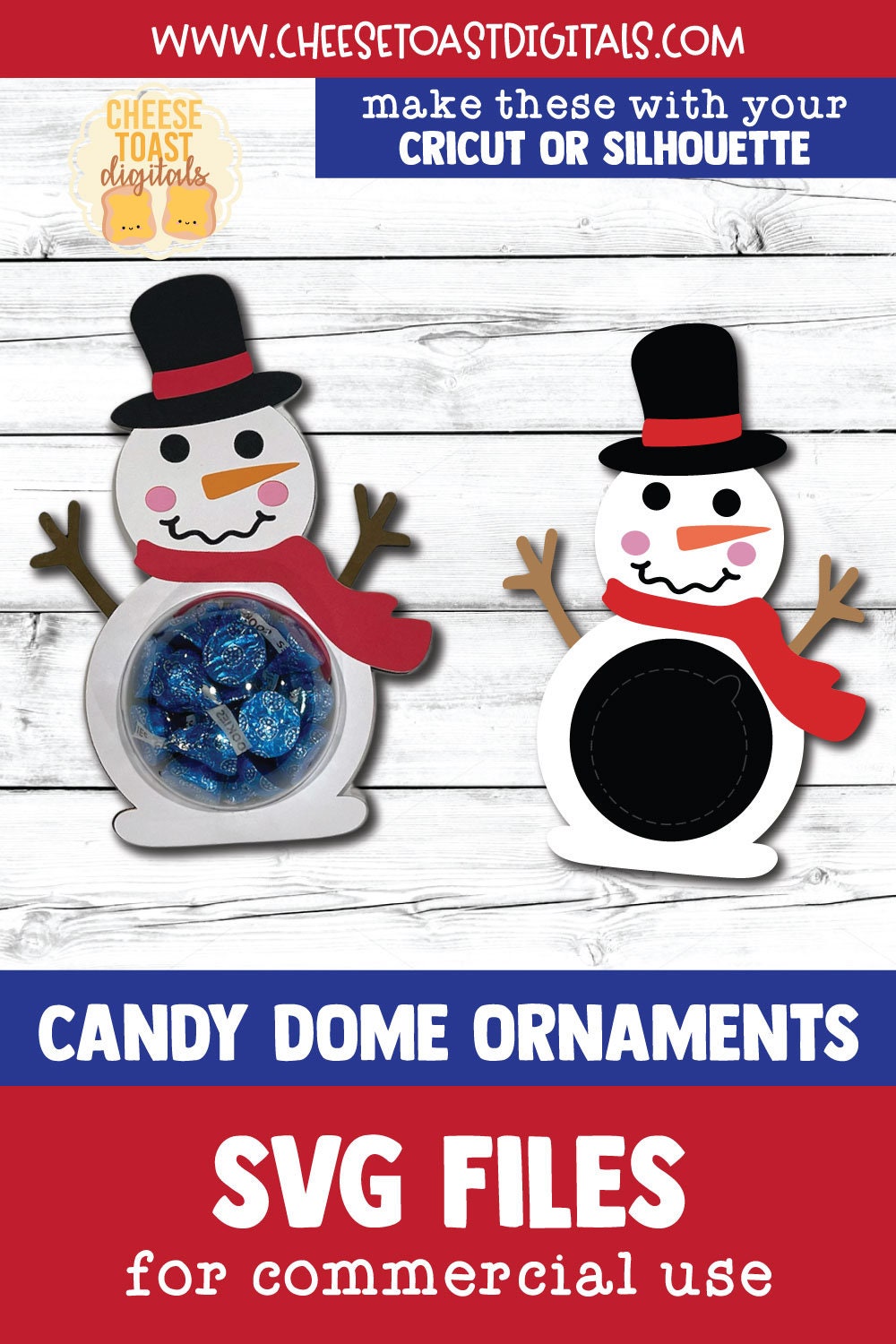 Snowman Candy Dome SVG Candy Ornaments SVG Party Favor - Etsy