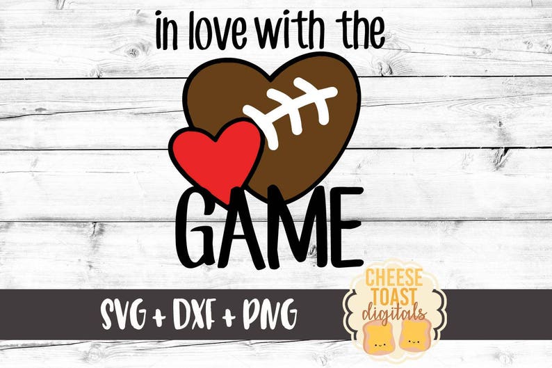 Sport Valentines Svg, in Love With the Game Svg, Football Svg ...