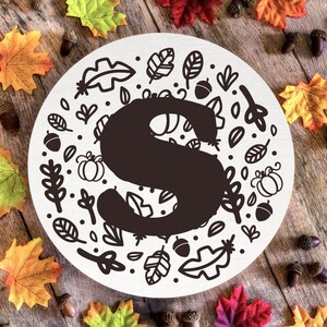 Fall Monogram Alphabet SVG PNG DXF Cut Files Autumn Alphabet - Etsy