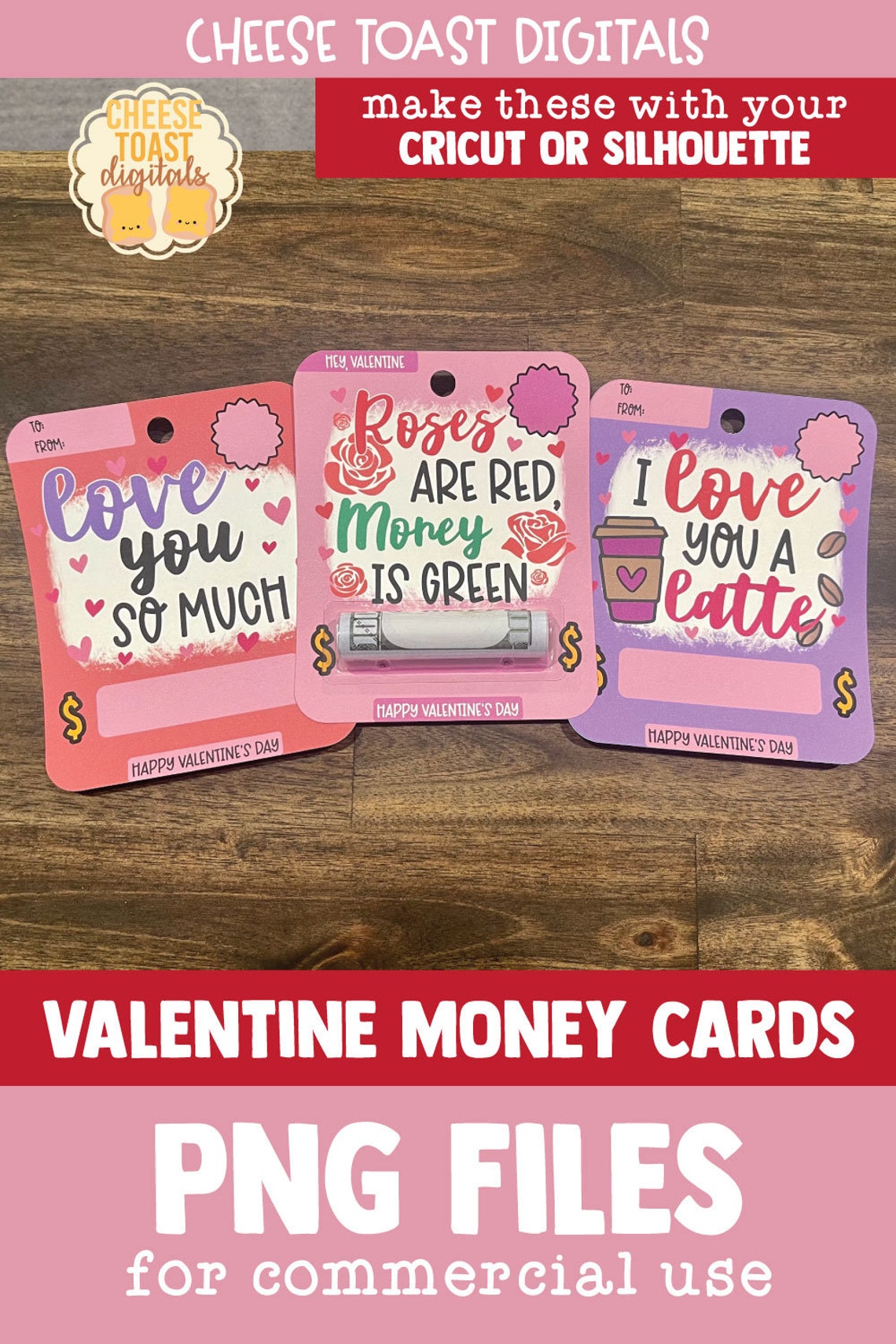Valentine's Day Money Cards Printable Card Money Card - Etsy