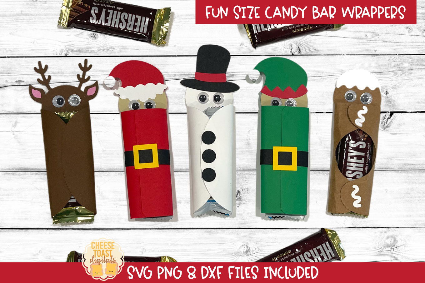 Christmas Candy Bar Wrapper SVG Bundle, Christmas Party Favor, Candy ...
