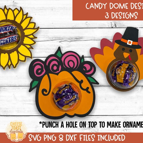 Turkey Candy Dome SVG Candy Ornaments SVG Thanksgiving Party - Etsy