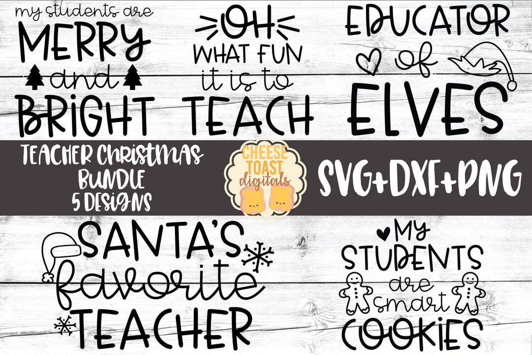 Teacher Christmas SVG Bundle, Santa Teacher Shirt, Educator of Elves ...