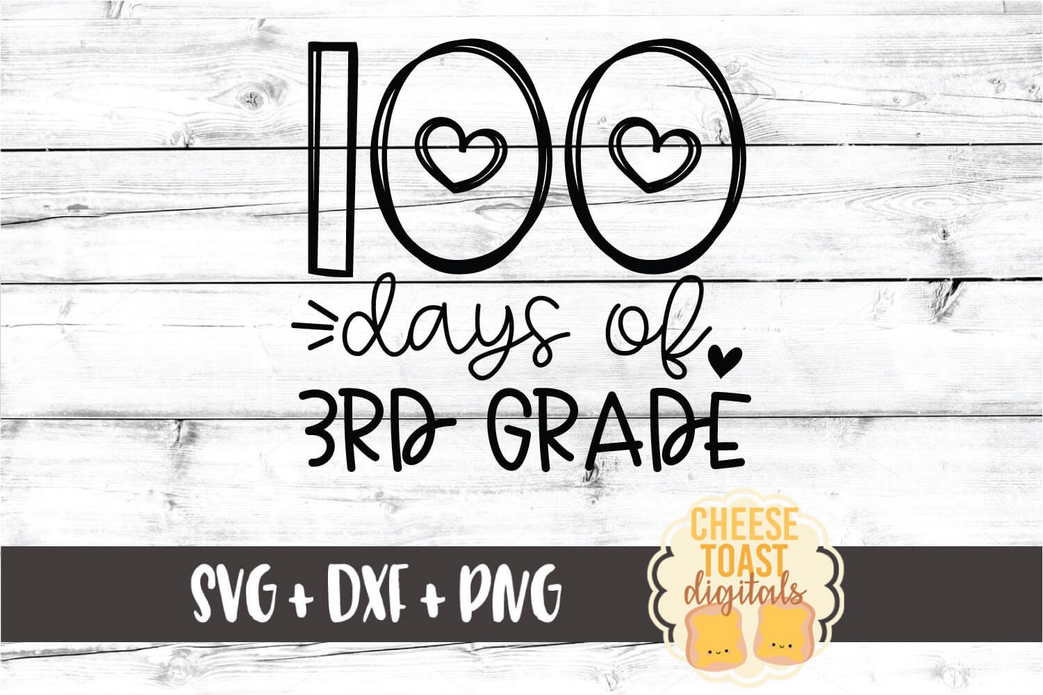 100 Days of 3rd Grade SVG PNG DXF Cut Files, Third Grade, 100 Days of ...