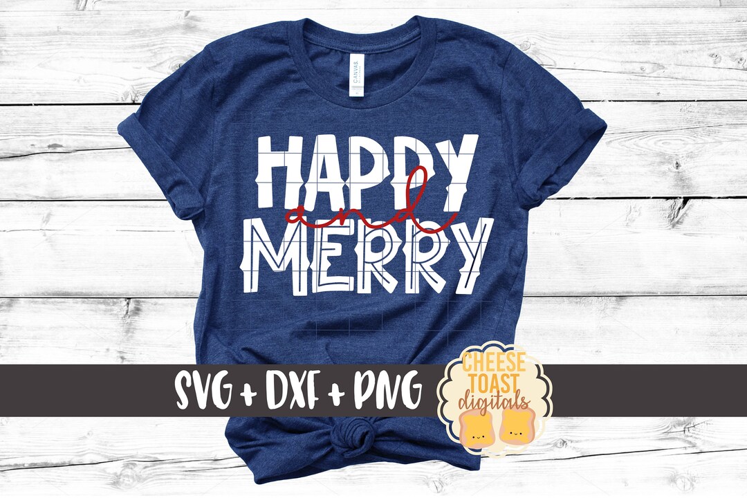 Happy and Merry Svg Christmas SVG Merry Svg Merry Christmas - Etsy