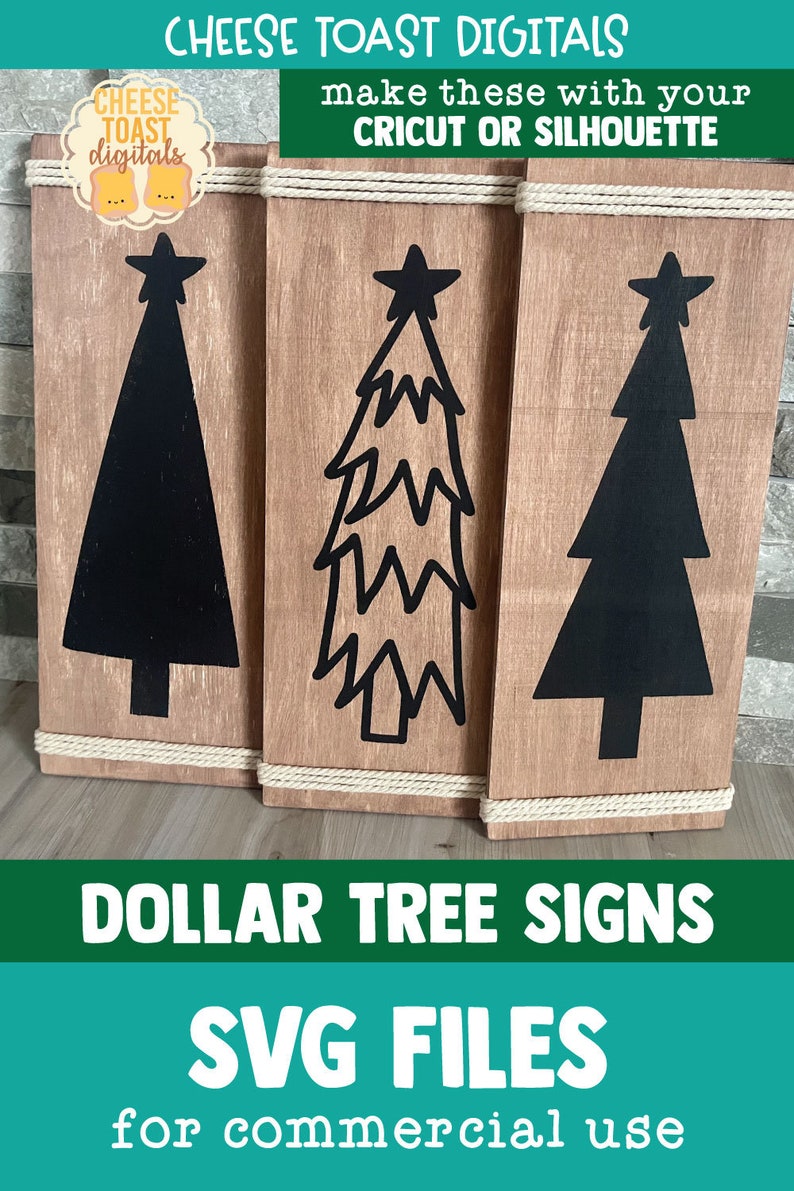 Dollar Tree Christmas Tree Signs SVG Bundle, Christmas Design ...