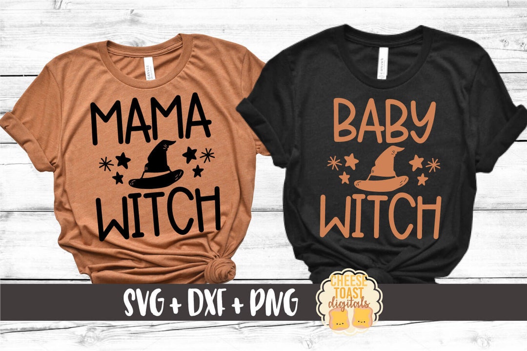 Mama Witch | Baby Witch SVG PNG DXF Cut Files, Mommy and Me Svg ...