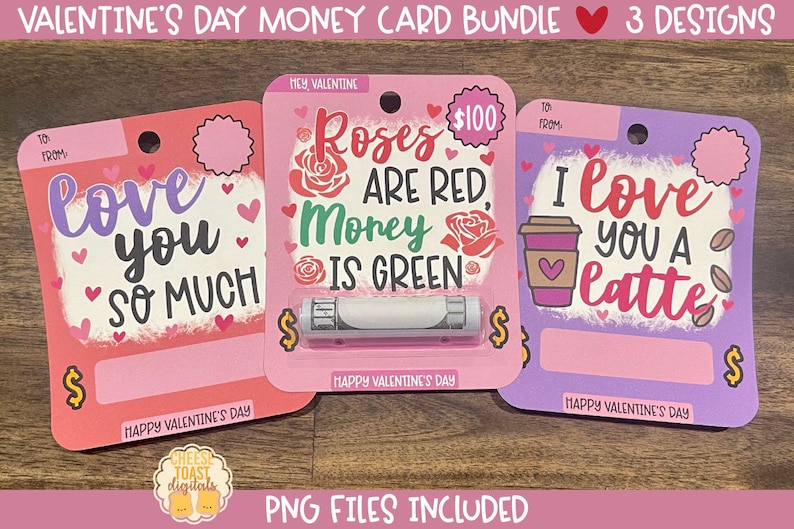 Valentine's Day Money Cards, Printable Card, Money Card, Valentine ...