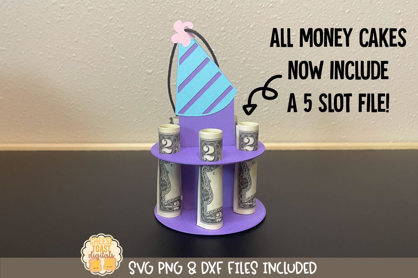 Birthday Money Cake SVG Bundle, Cardstock Money Cakes, Money Holder SVG ...