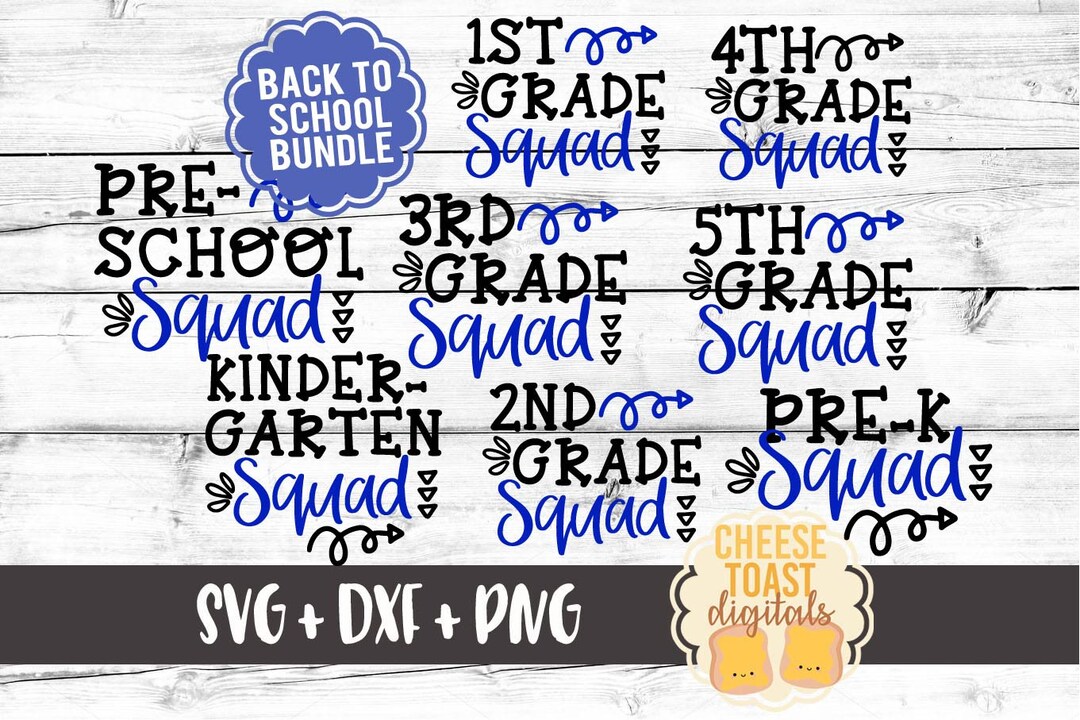 Back to School Squad SVG Bundle First Day of School Svg - Etsy
