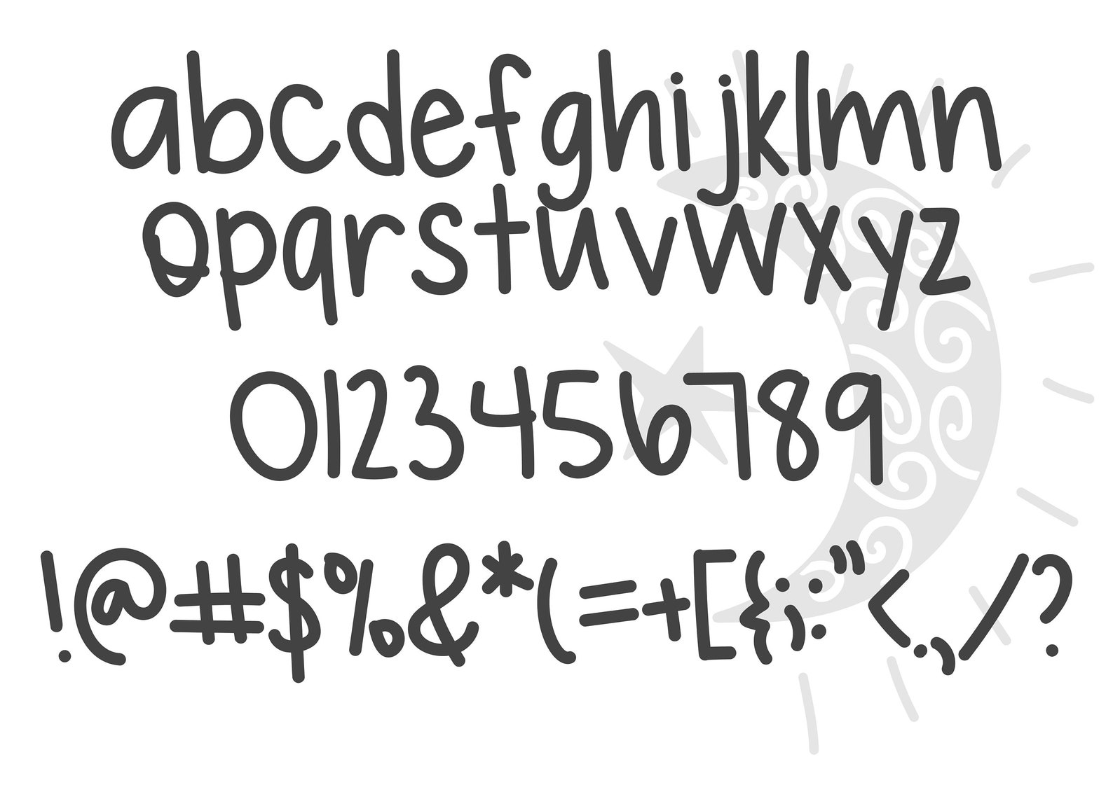 Basic Moon: A Handwritten Lowercase Font, Handwriting, Girl Font, Font ...