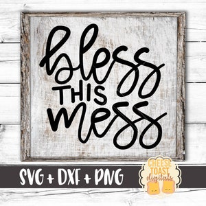Bless This Mess SVG Bless Svg Bless Our Home Svg Hand - Etsy