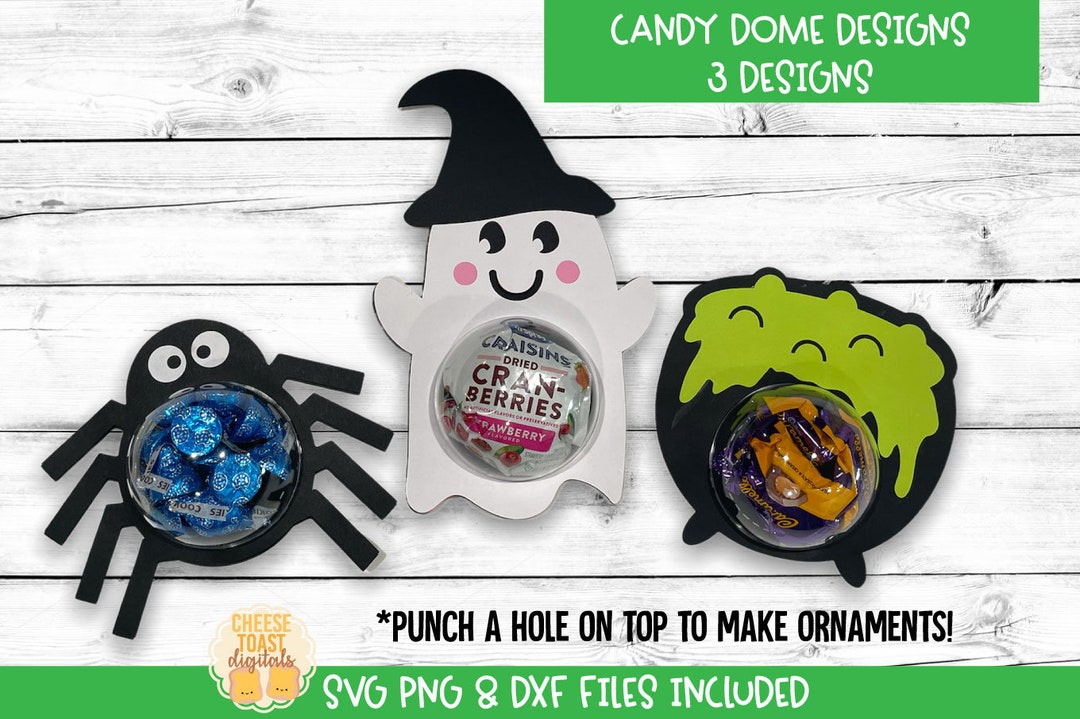 Halloween Candy Dome SVG Bundle, Candy Ornaments SVG, Halloween Party Favor, Trick or Treat ...